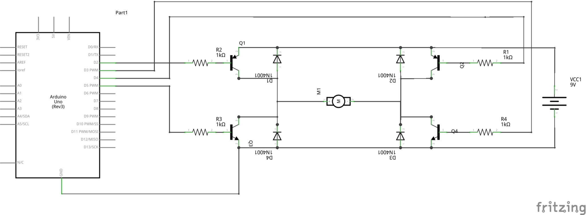 H Bridge Schematic For Motor Control H Bridge Motor Driver C
