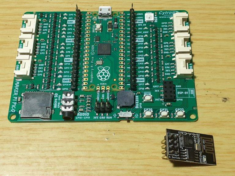 Maker Pi Pico with ESP01S Module - Maker and IOT Ideas