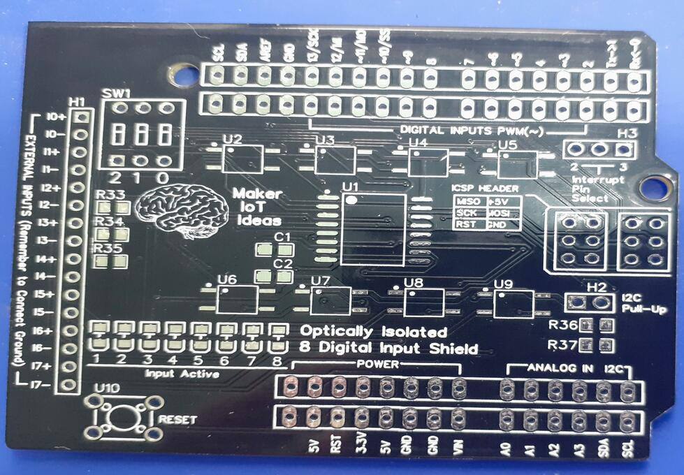 Build Your Own 8 Di Optically Isolated Arduino Shield Part 3 Maker And Iot Ideas