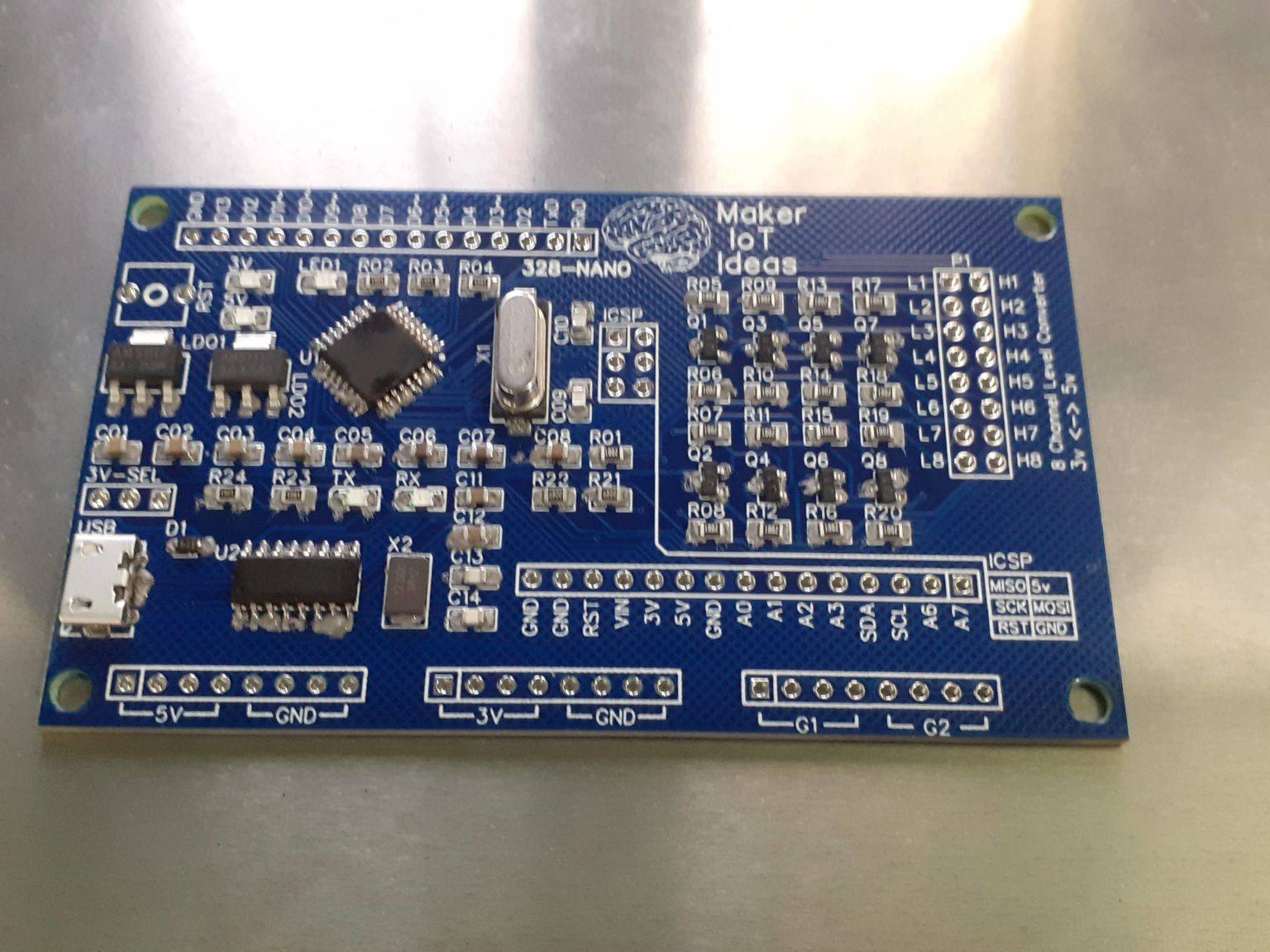 ATMega328P prototype add-on card for use with the MCU-8266-12E IoT ...