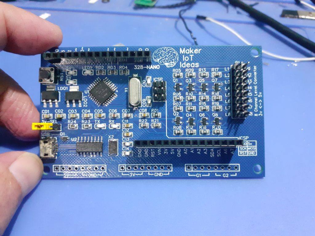 ATMega328P prototype add-on card for use with the MCU-8266-12E IoT ...