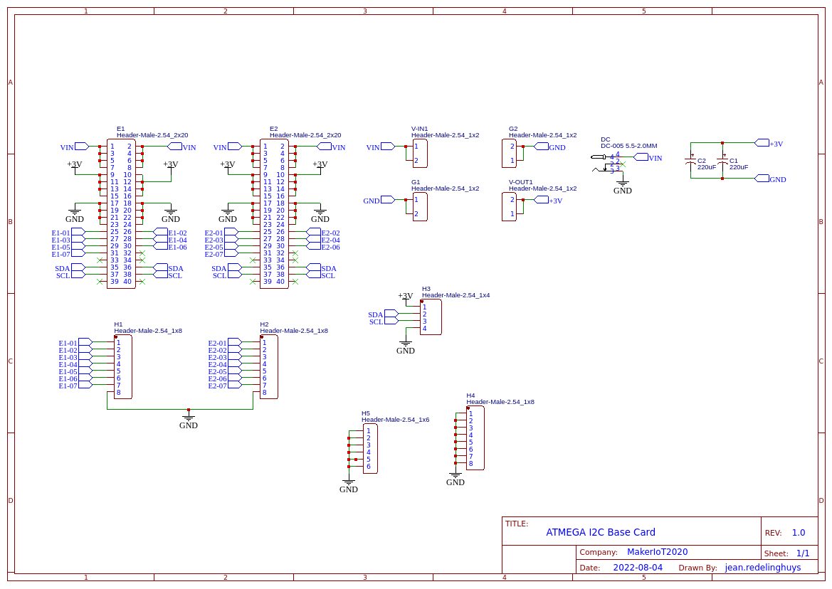 ATMega328 I2C Base Board - Maker and IOT Ideas