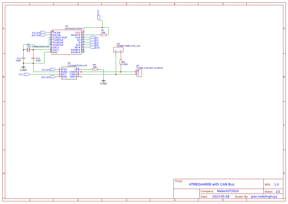 ATMEGA4808 with CAN Bus - Maker and IOT Ideas